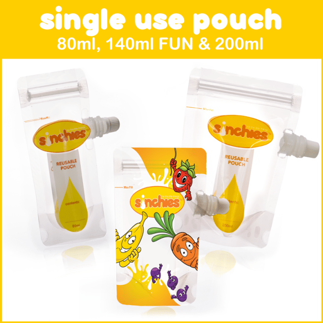 Single Use Sinchies Pouches- 80ml | Relaxed Parenting